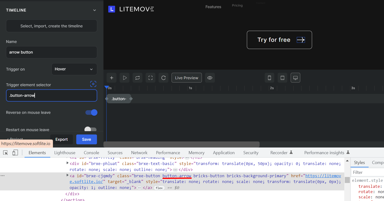 Hover Trigger - Softlite.io