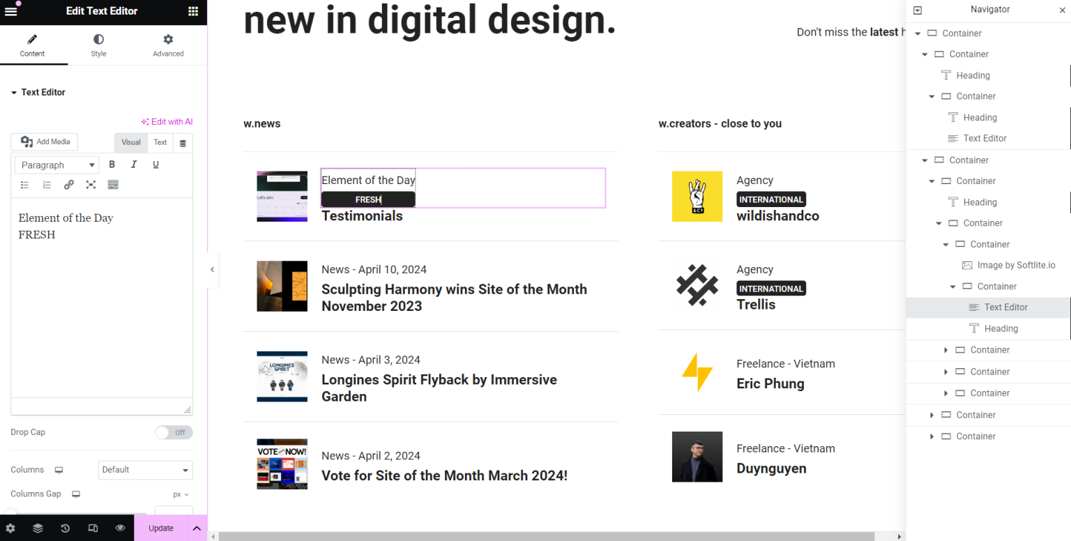 Clone a Website to Elementor Wordpress - Softlite.io