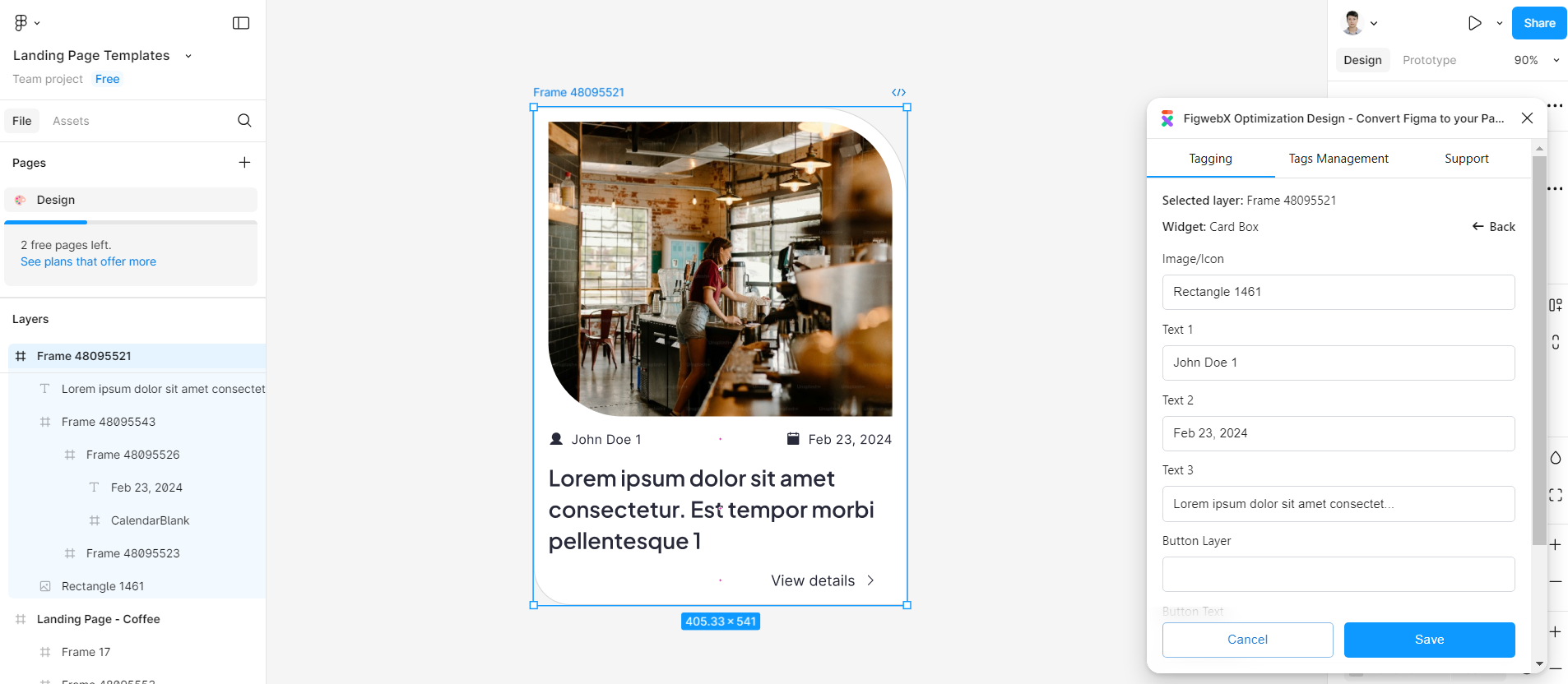 FigWebX - Figma to WordPress & Webflow Converter No Auto Layout Needed!