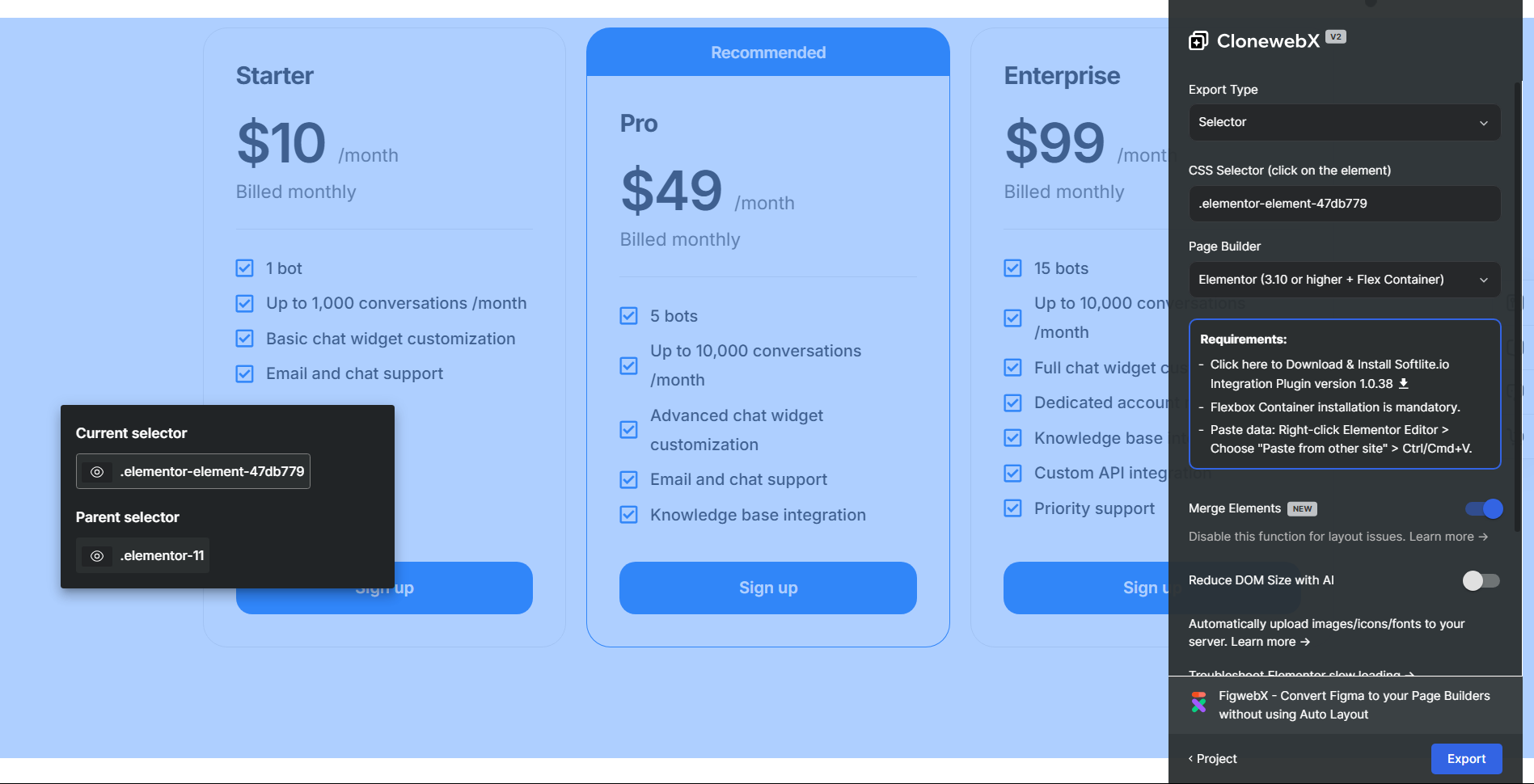 Merge Elements - Softlite.io